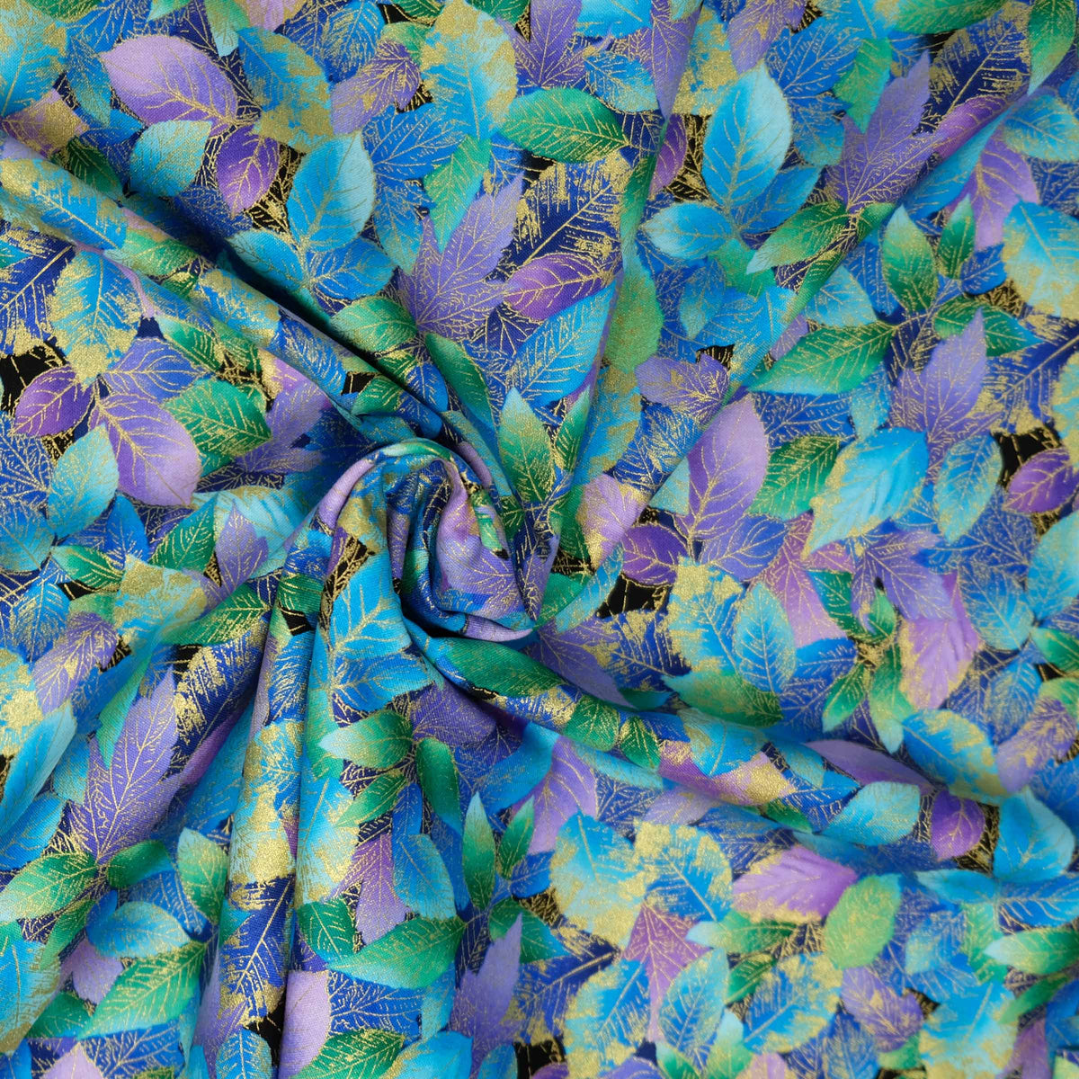 Utopia - Metallic Blue Leaves Packed - FLEUR-CM1022 BLUE – Jolly Stitcher